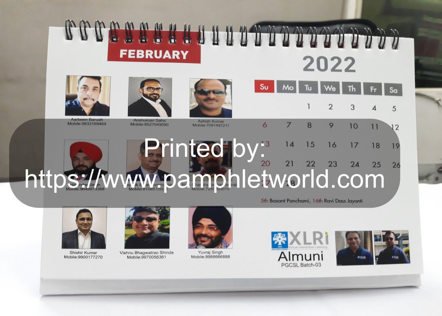 Calendar and Diary • Pamphlet World