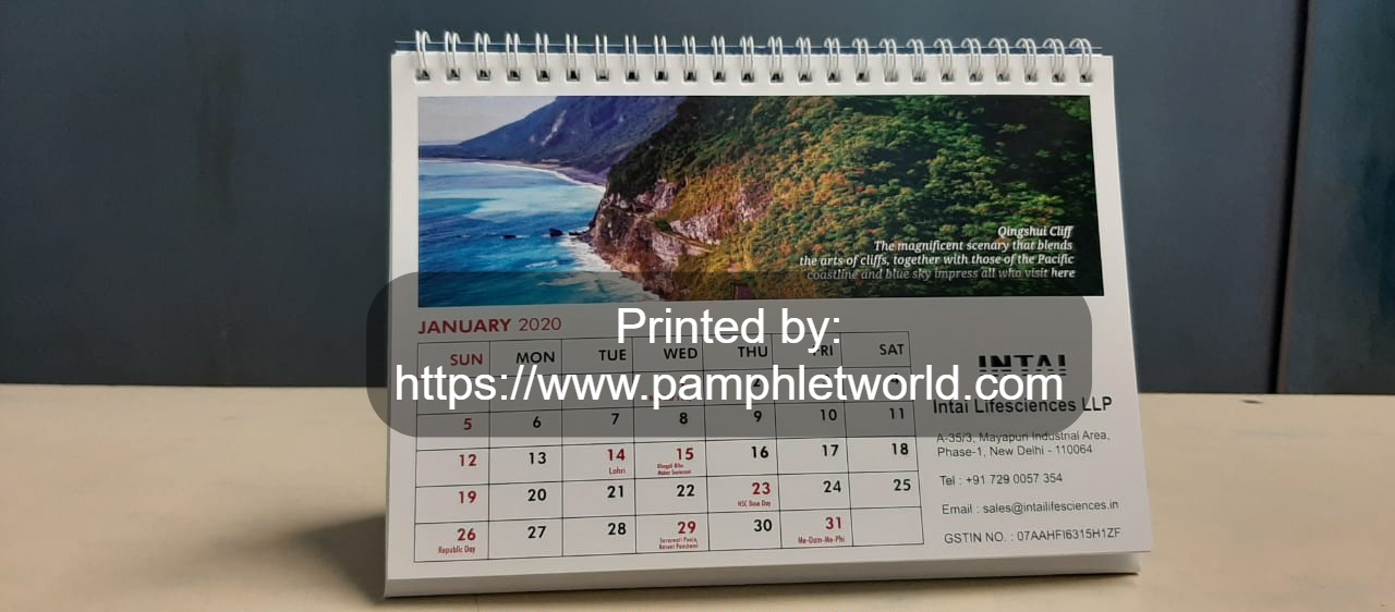 Calendar and Diary • Pamphlet World